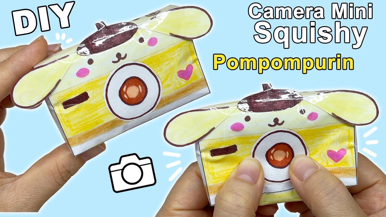 Làm Squishy máy ảnh hoạt hình Pompompurin/ DIY Camera mini squishy ...