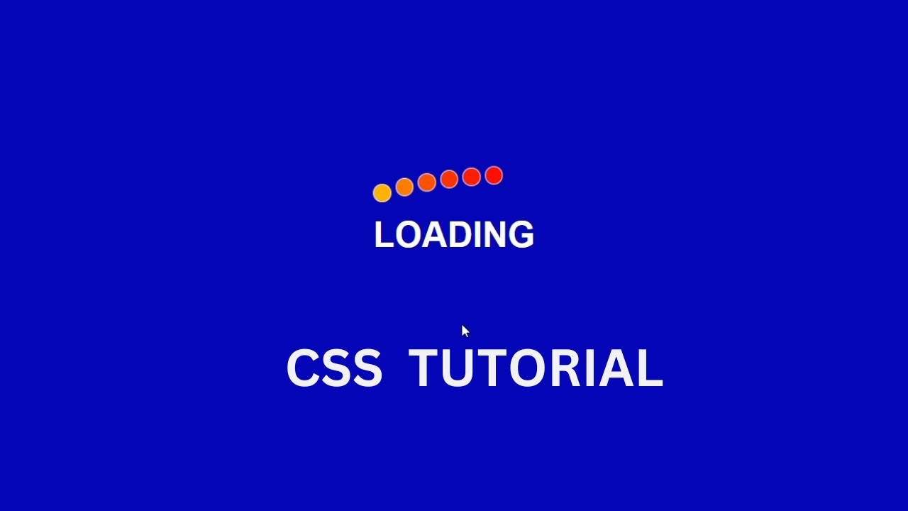 Loading Animation Using Only Csshtml Css Tutoial Youtube 4193