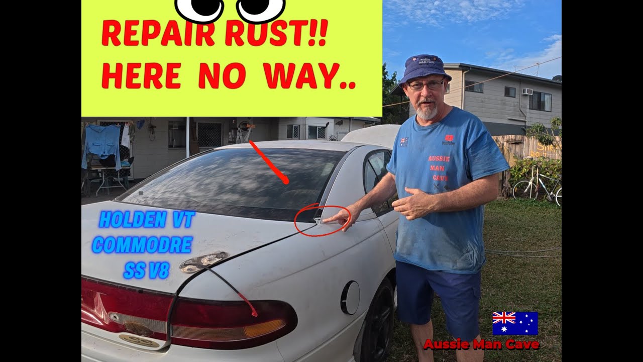 RUST! Beginers HOW TO FIX at home C PILLAR REPAIRS 1998 HOLDEN #rust# ...