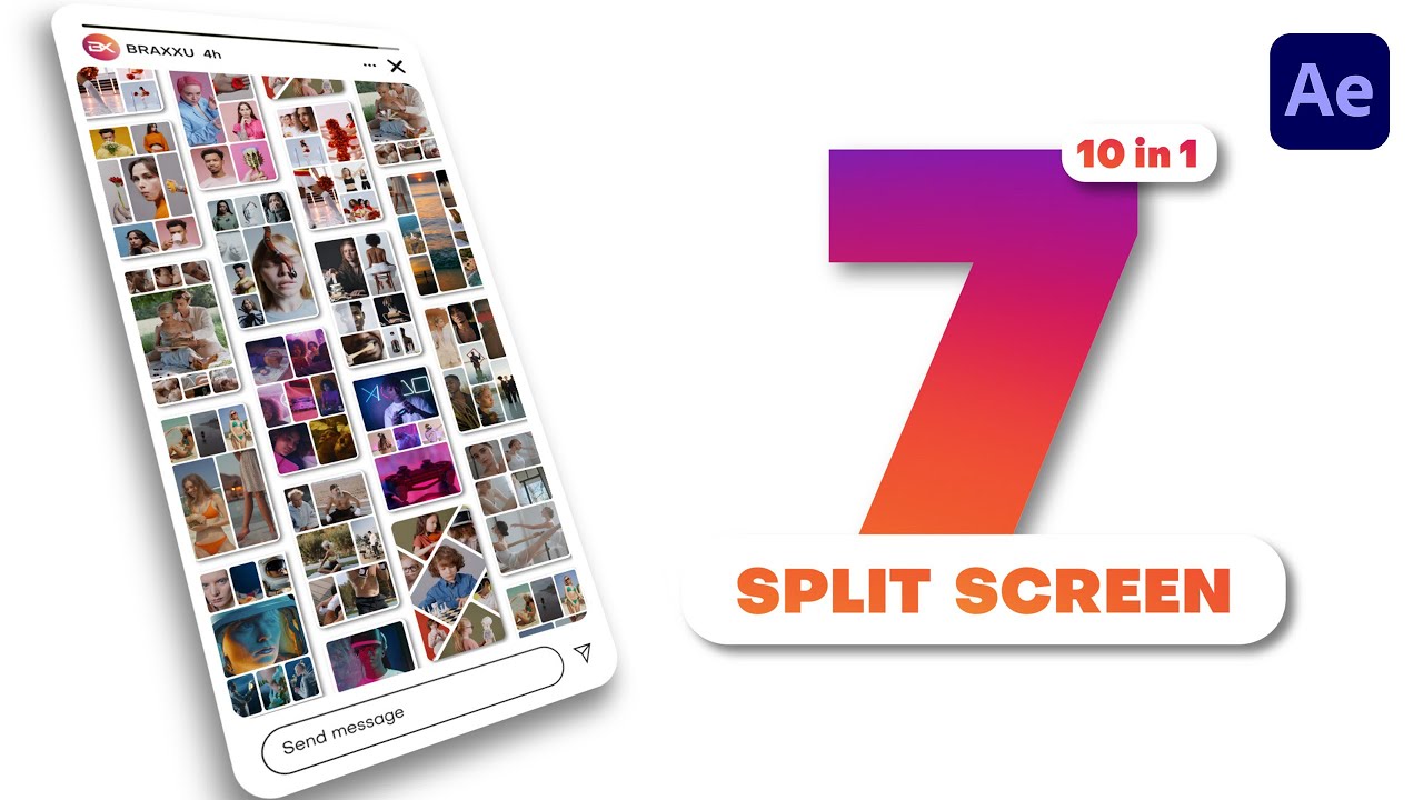 Vertical Multiscreen - 7 Split Screen | After Effects Template | Tutorial - YouTube