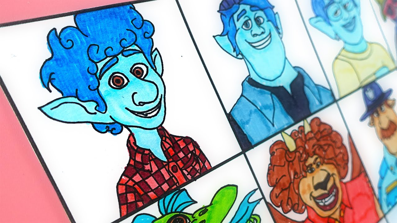 Drawing Disney Pixar ONWARD Movie Characters - Ian Barley Laurel Colt ...