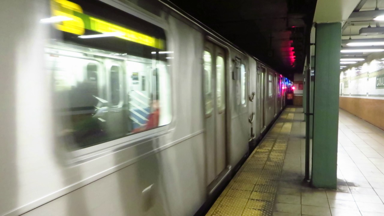 NYC Subway: Bronx bound R142A 6X Train leaving Canal St - YouTube
