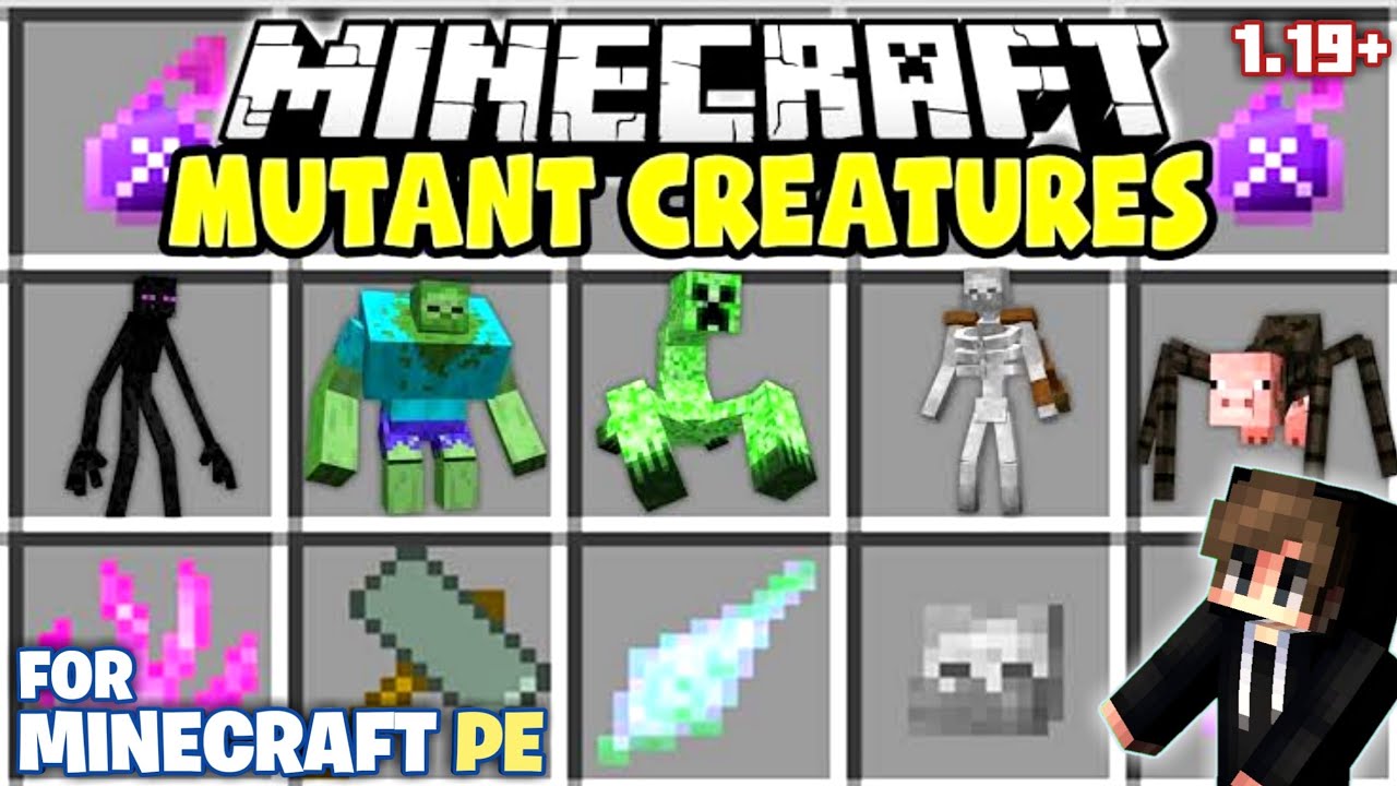 HOW TO DOWNLOAD MUTANT MOBS MOD FOR MINECRAFT PE 1.19+ | MUTUNT ...