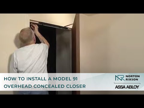 How to Install Rixson Model 91 Overhead Concealed Closer - YouTube