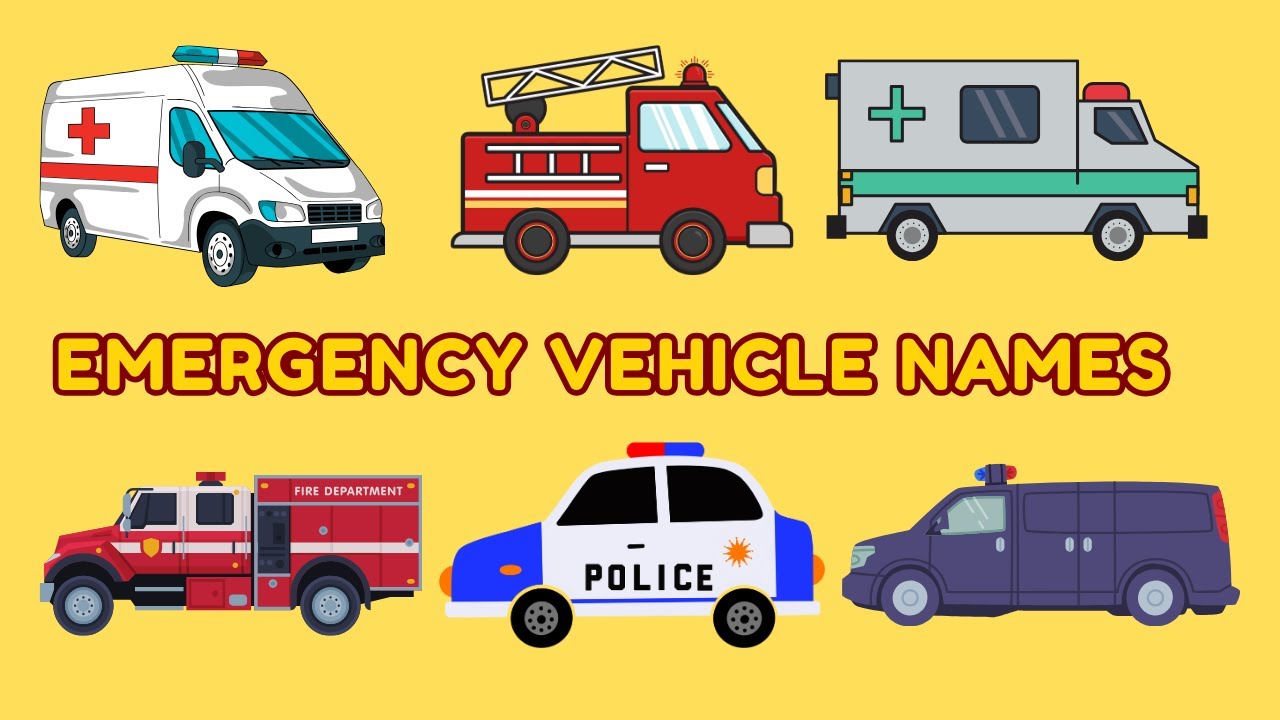 Emergency Vehicles | Learn Names of Emergency Vehicles | Smarty Toons ...