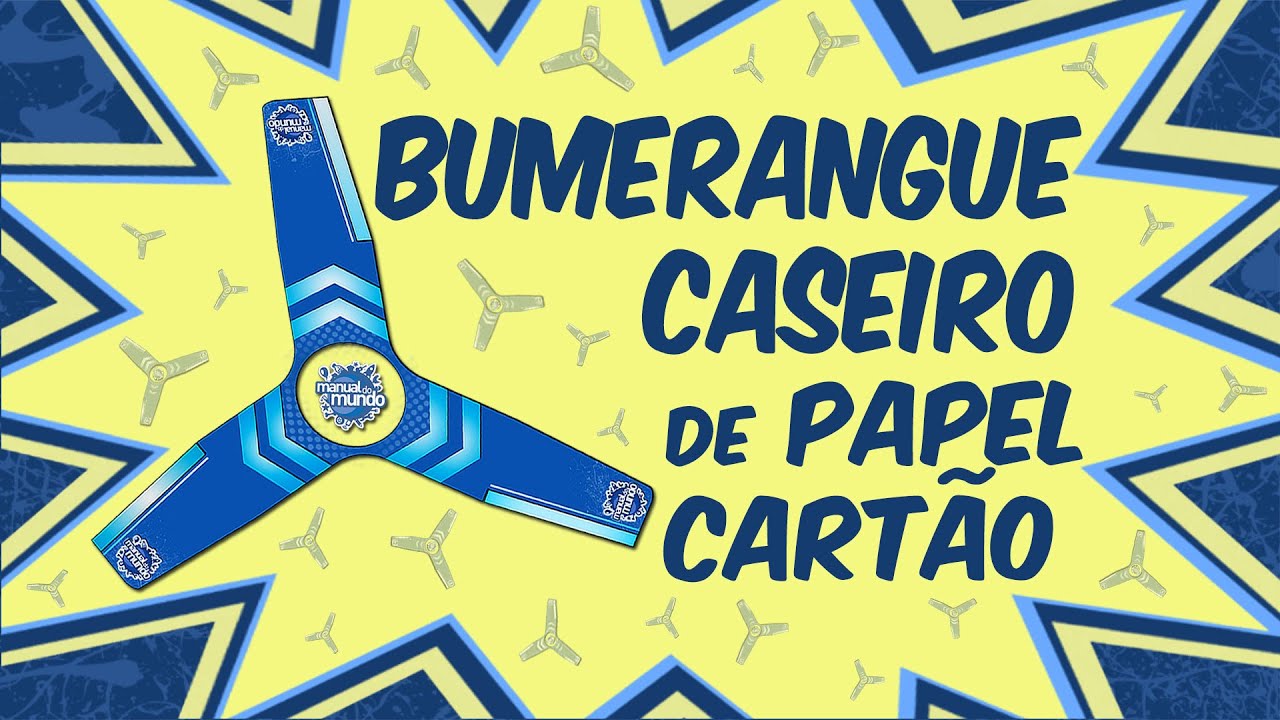 Como fazer BUMERANGUE de papel cartão em casa! - YouTube