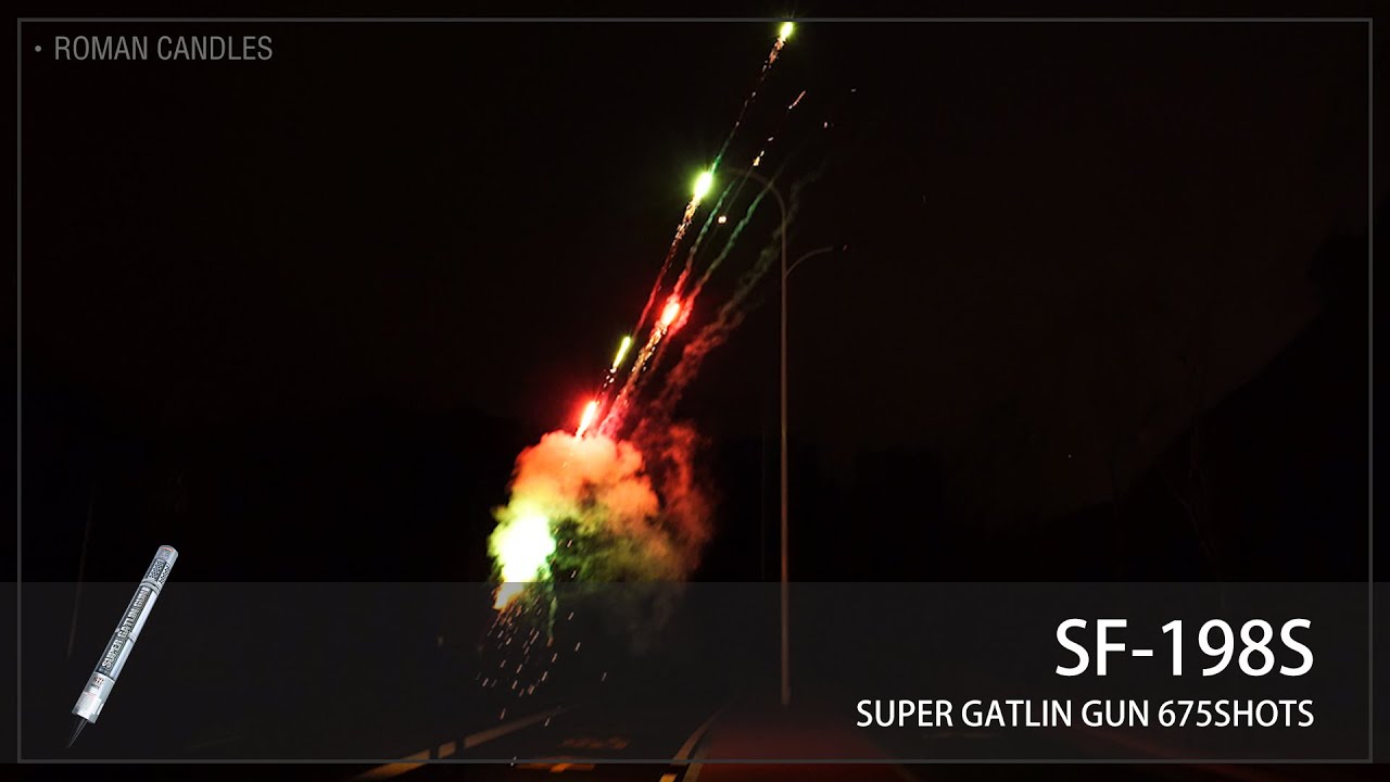 SKYSONG FIREWORK | SF-198S Super Gatlin Gun 675Shots - YouTube