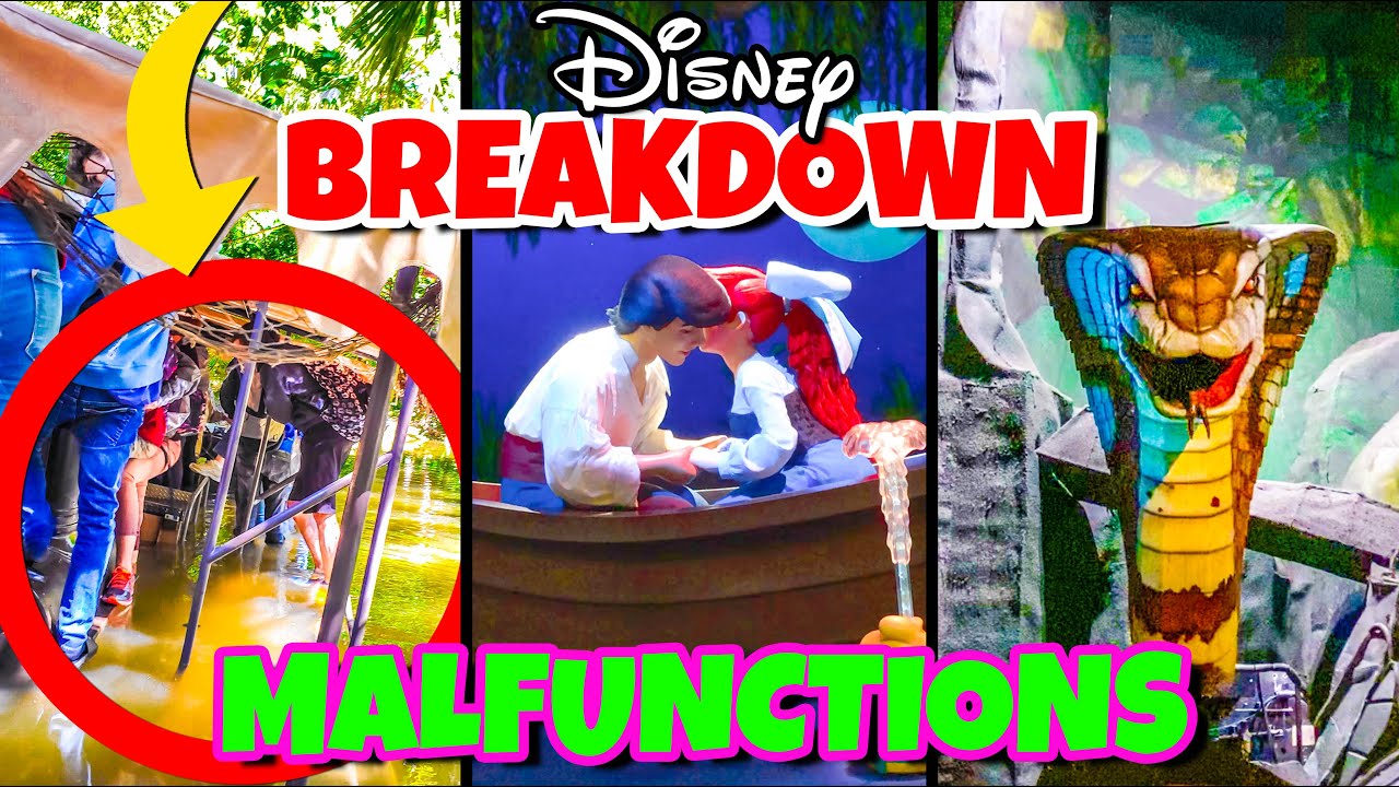 Top 10 Disney Fails, Ride Breakdowns & Malfunctions Pt 3 Walt Disney ...