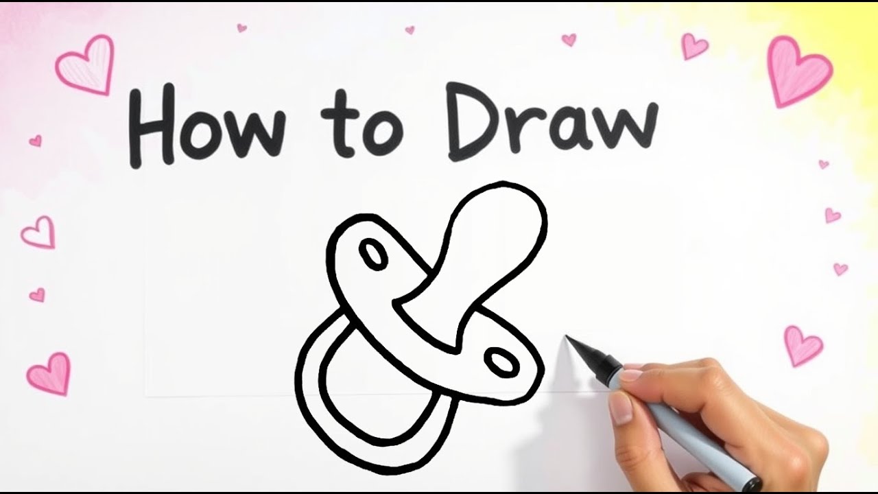How To Draw A PACIFIER 🍼| Step By Step | Easy Drawing | 🍼 - YouTube
