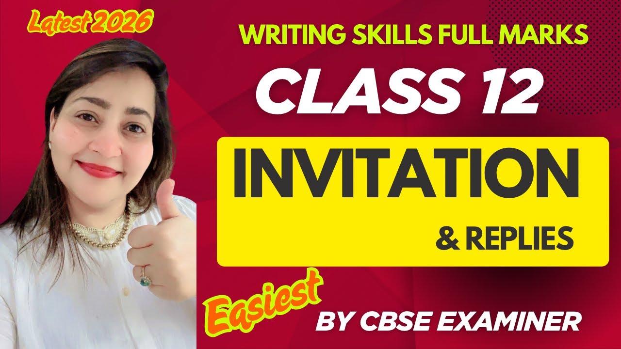 🔥Invitation & Replies | Class 12 CBSE English | Format, Examples by ...