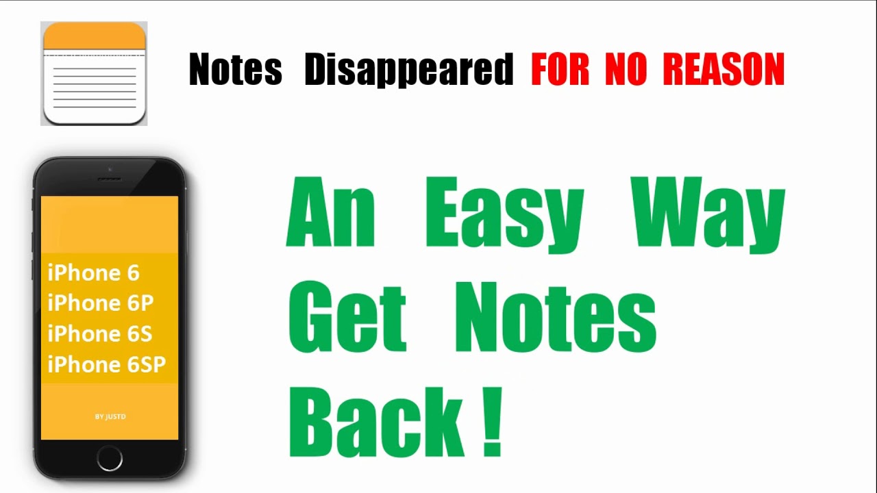 An easy way to recover notes which disappear for no reason on 6/6P/6S ...