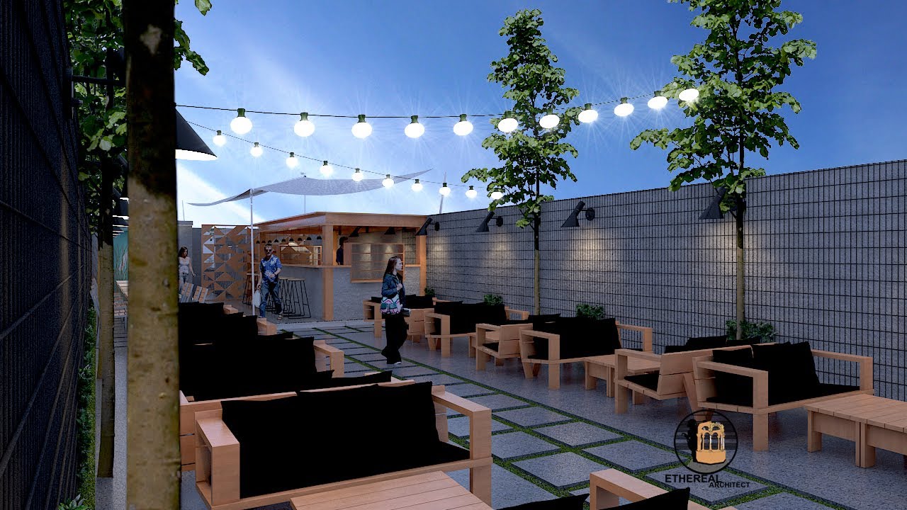 Outdoor Cafe Animation Lumion 10 Rendering - YouTube