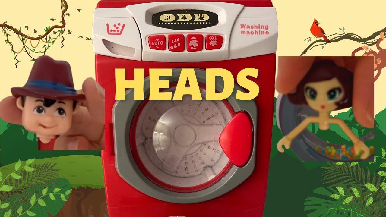 LG WASHING MACHINE VS TOYS HEADS - YouTube