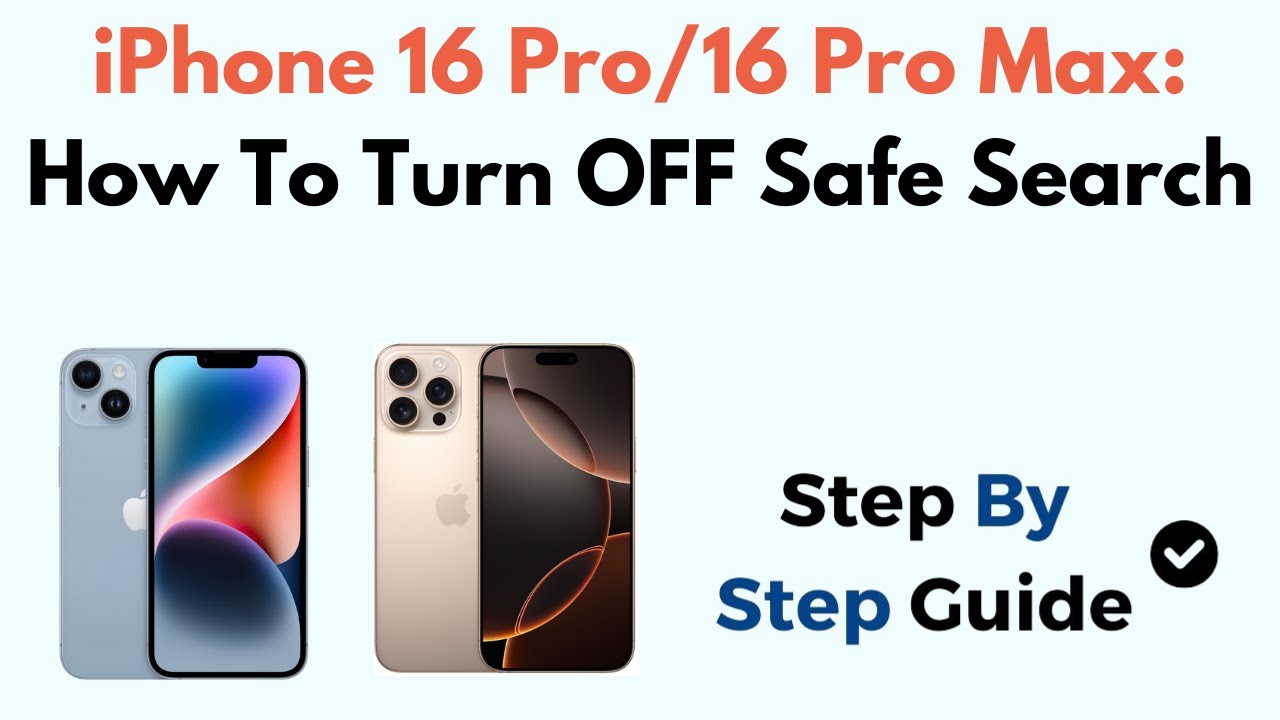 iPhone 16 Pro/16 Pro Max: How To Turn OFF Safe Search - YouTube