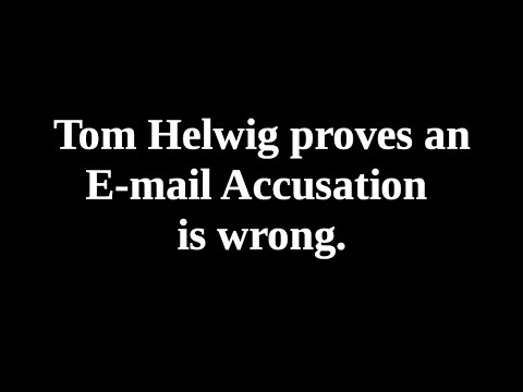 Tom Helwig Responds to An Accusation (spoiler, they were wrong) - YouTube