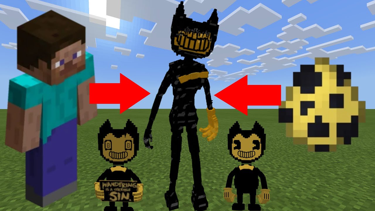 How to MORPH/SUMMON Bendy The INK DEMON in Minecraft Bendy and the ink ...