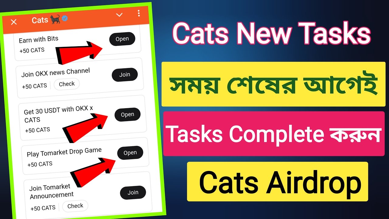 cats new tasks complete | cats airdrop withdrawal | cats all tasks in ...