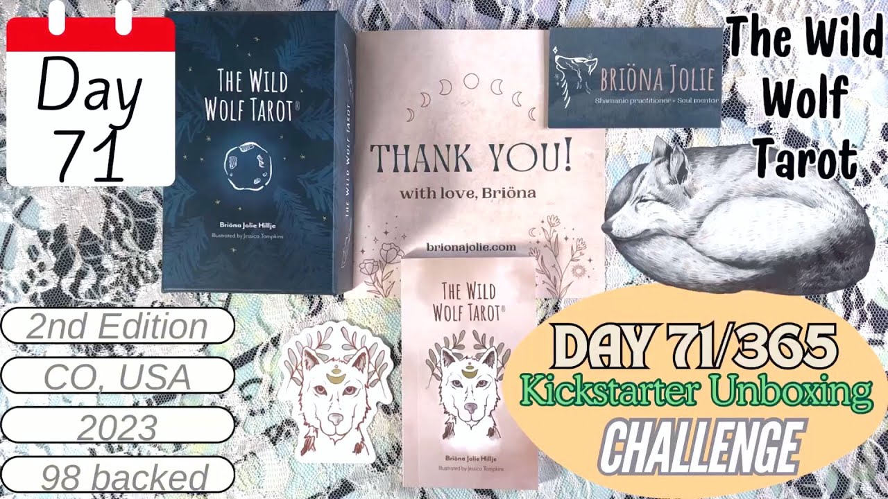 AKU74 - Day 71/365 Day #Kickstarter 🐾 The Wild Wolf Tarot: 2nd Ed 🐺 # ...