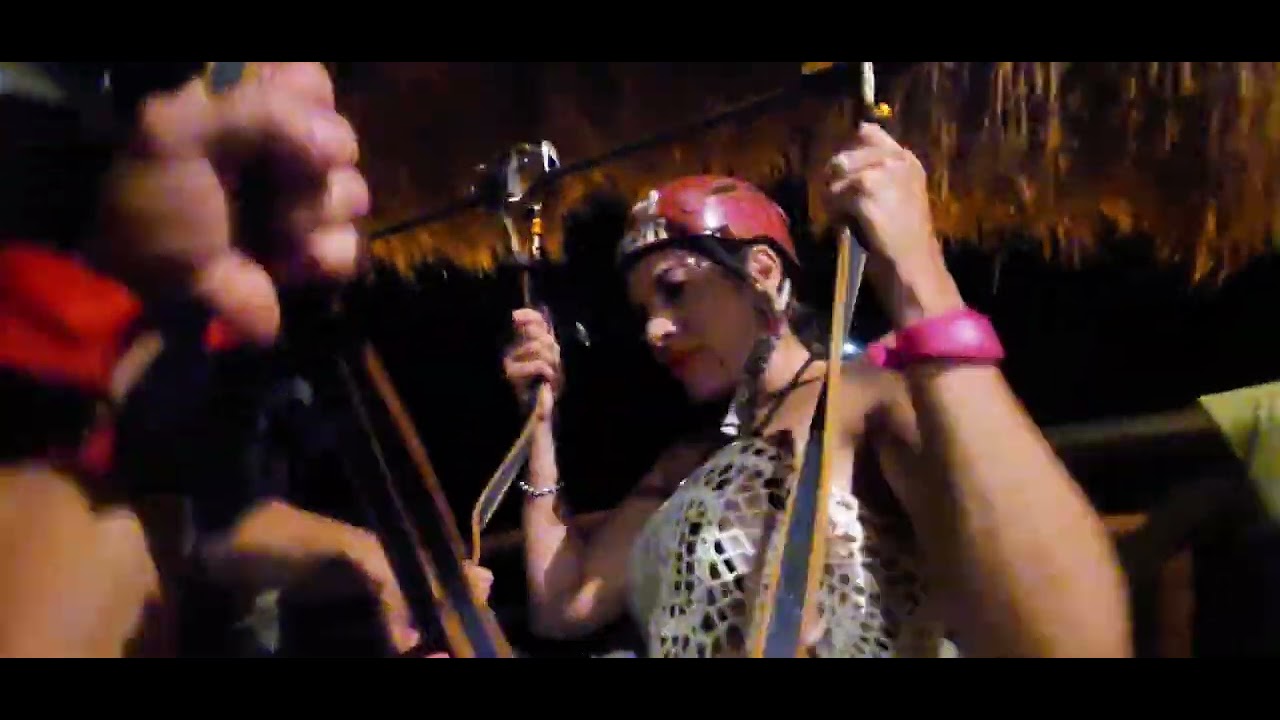 Zip Line at night at Xplor Fuego , Hotel Xcaret - YouTube