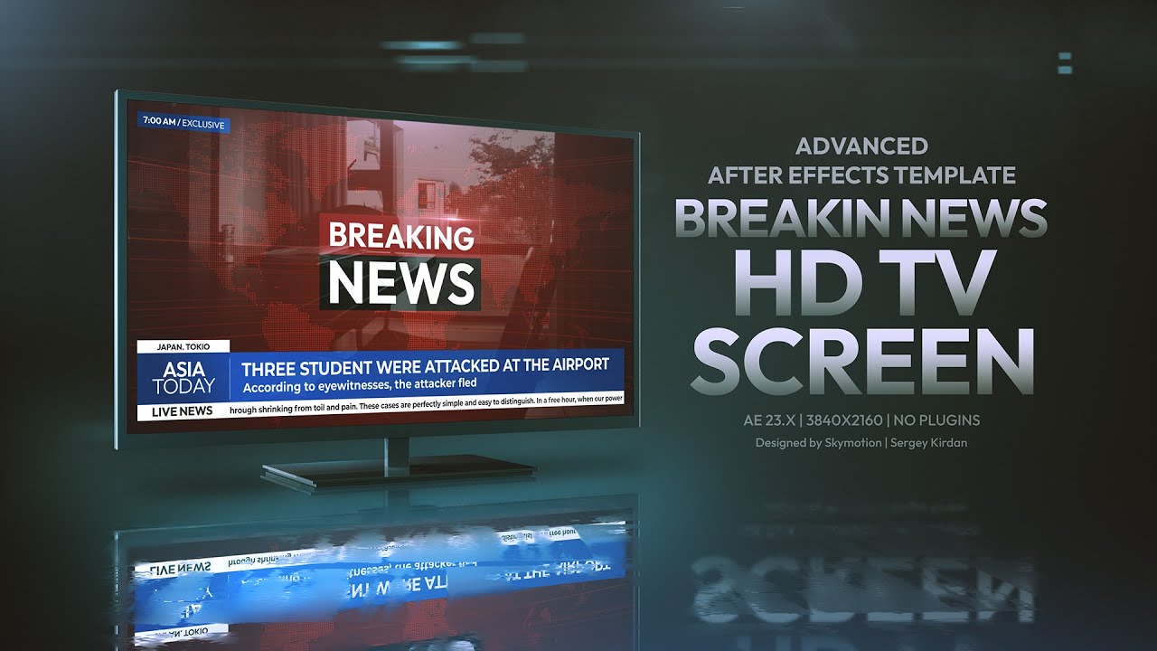 Breaking News HD TV Screen (After Effects Template) - YouTube