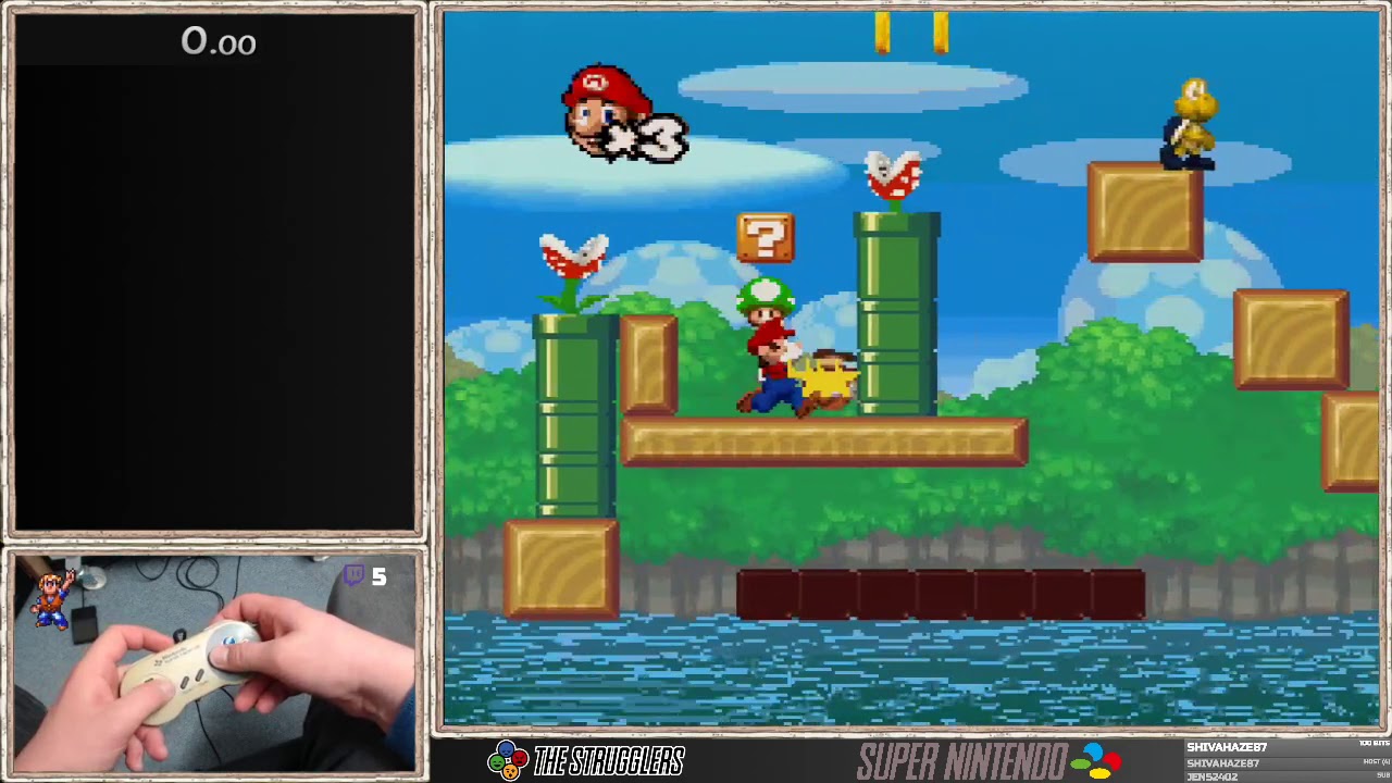 Super Mario Land SNES Remake v1.2 Homhack "Speedrun" / Playthrough ...