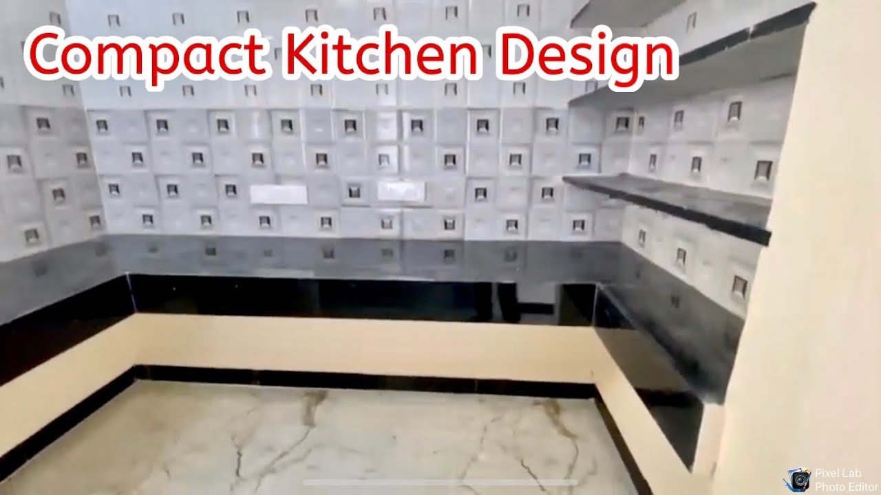 Non Modular Kitchen Design with Separate Dining Room // Compact Kitchen ...