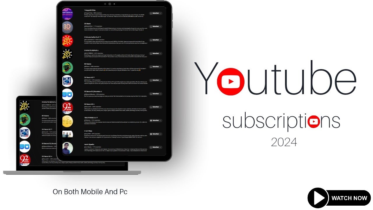 How to Check Easily Youtube Subscriptions On Mobile And Pc | Complete ...