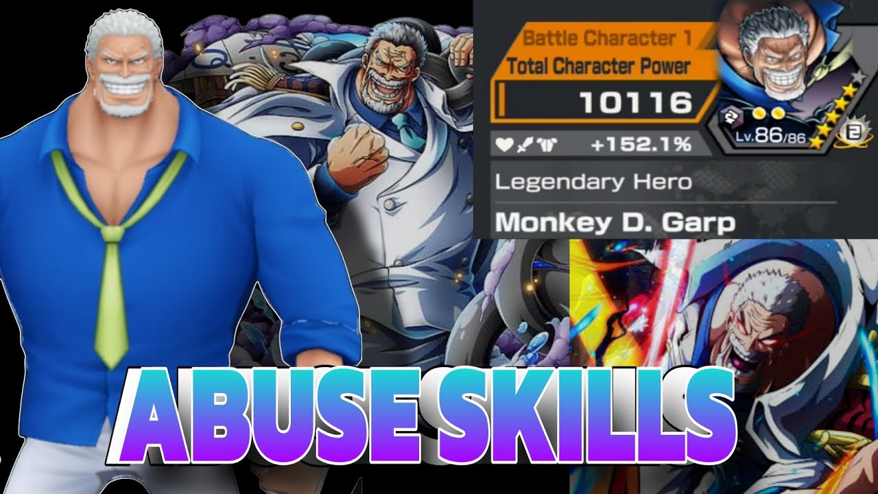 EX Garp Is a Monster💪🏻💪🏻 | 5 ⭐ Garp Gameplay | One Piece Bounty Rush ...