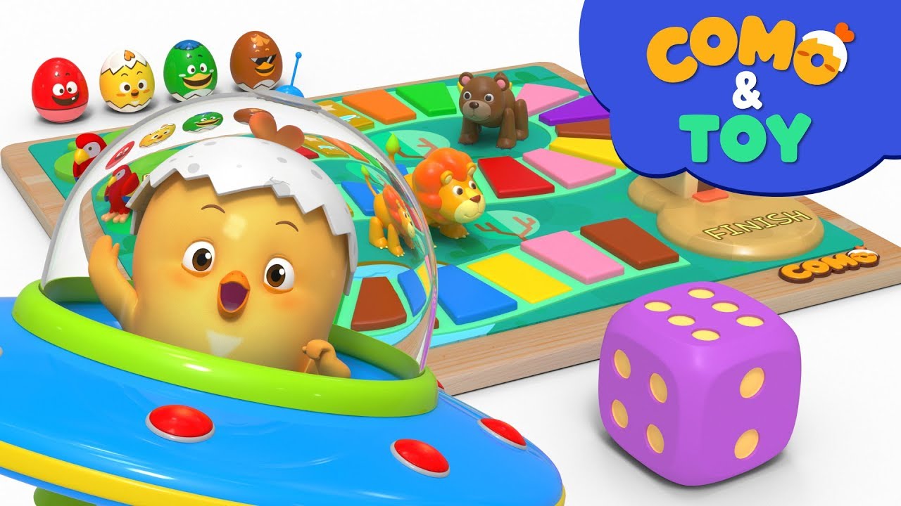 Como | Board Game | Learn colors and words | Cartoon video for kids ...