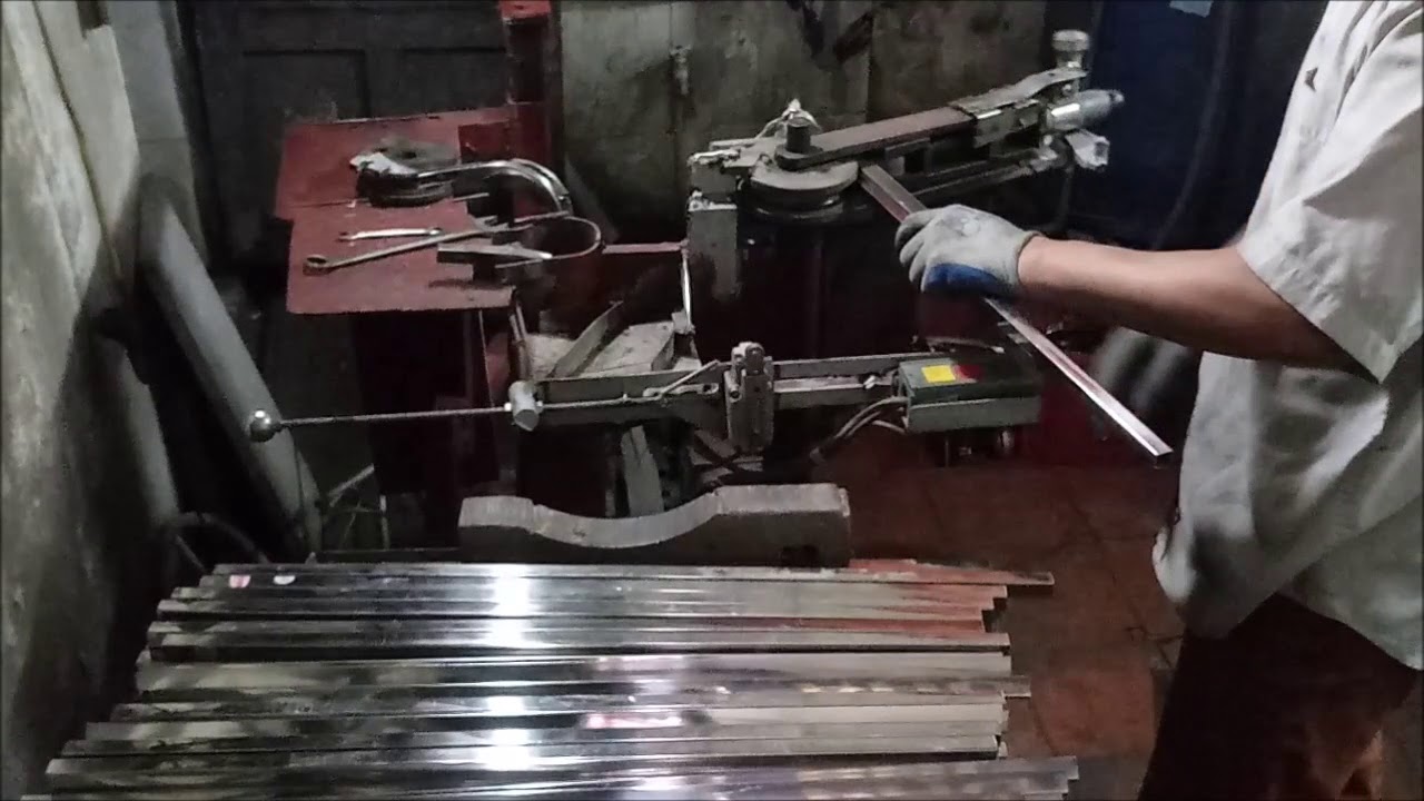 Homemade tube bender, bending steel rectangular tube, pipe 2 - YouTube