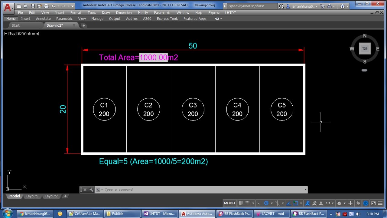 LHTDT Divide Area In AutoCAD YouTube LHTDT Divide Area In AutoCAD YouTube