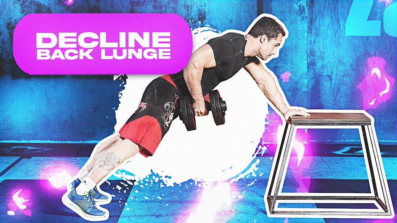 DECLINE BACK LUNGE /Straznji iskorak s bucicama / Basic Gym One - YouTube