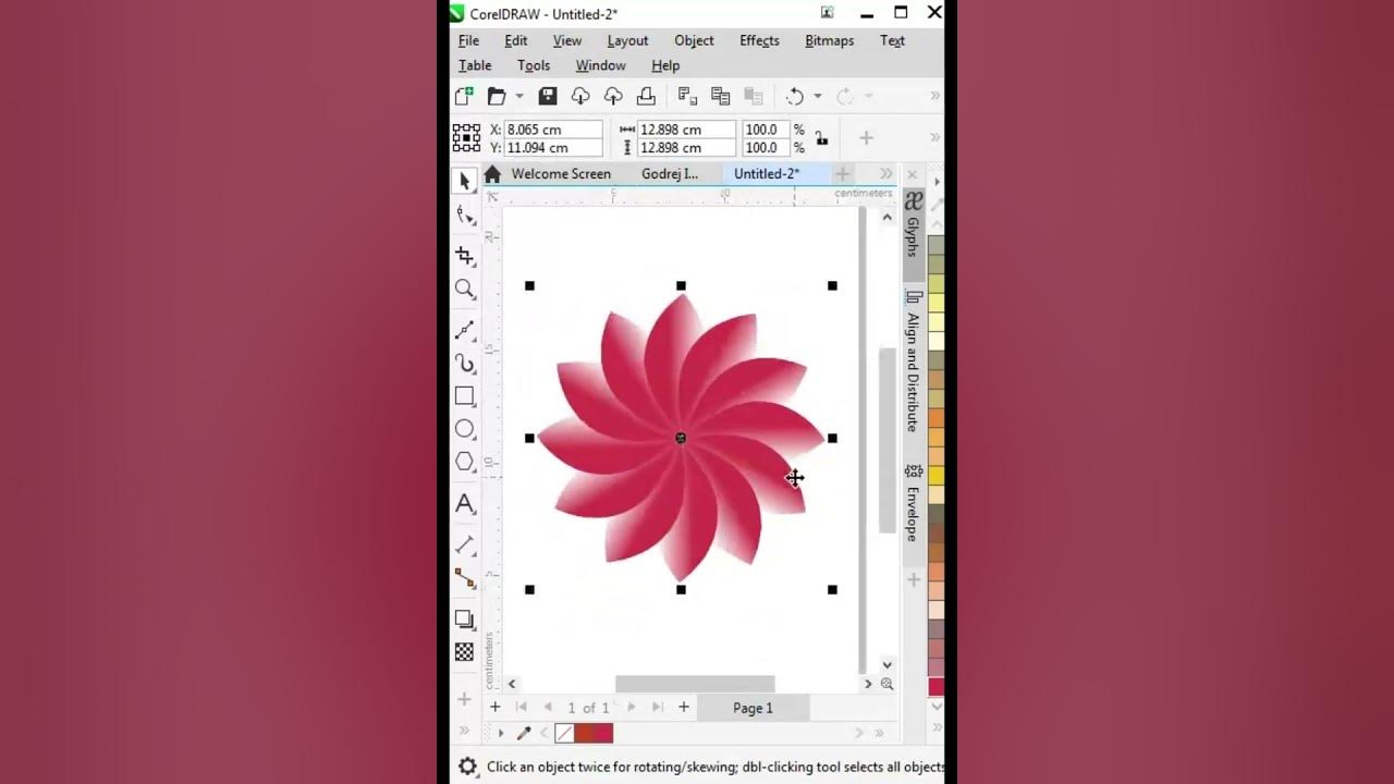 Flower design in corel draw | Corel draw में फ्लावर डिजाइन कैसे बनाएं | Corel draw tutorial ...
