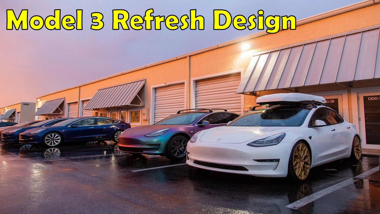 Tesla Model 3 to Get Simplified Refresh Design - YouTube