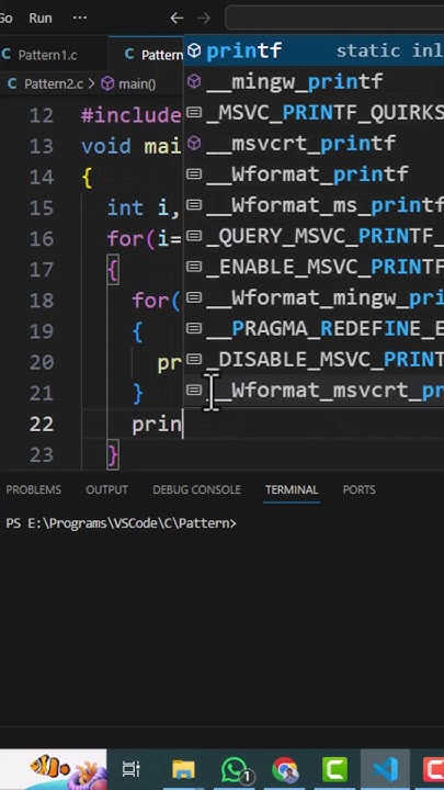Most Important Pattern Program in C Language #interview #placement #c language #ccode #coding ...