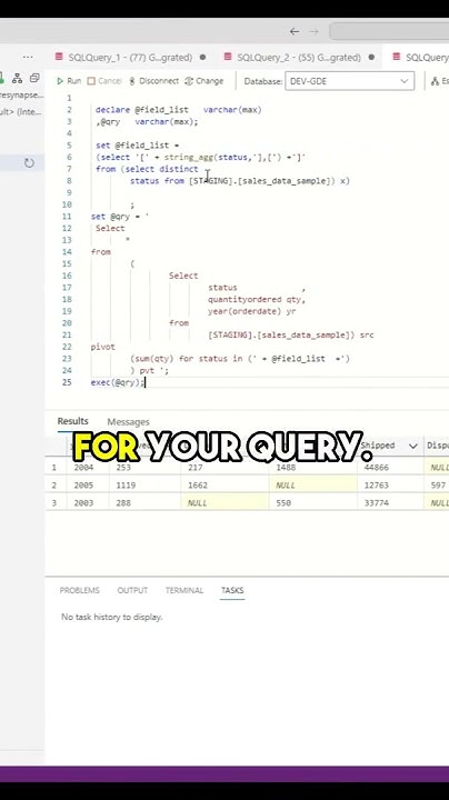Master Dynamic Pivot Queries: Take Your SQL Game to the Next Level! - YouTube