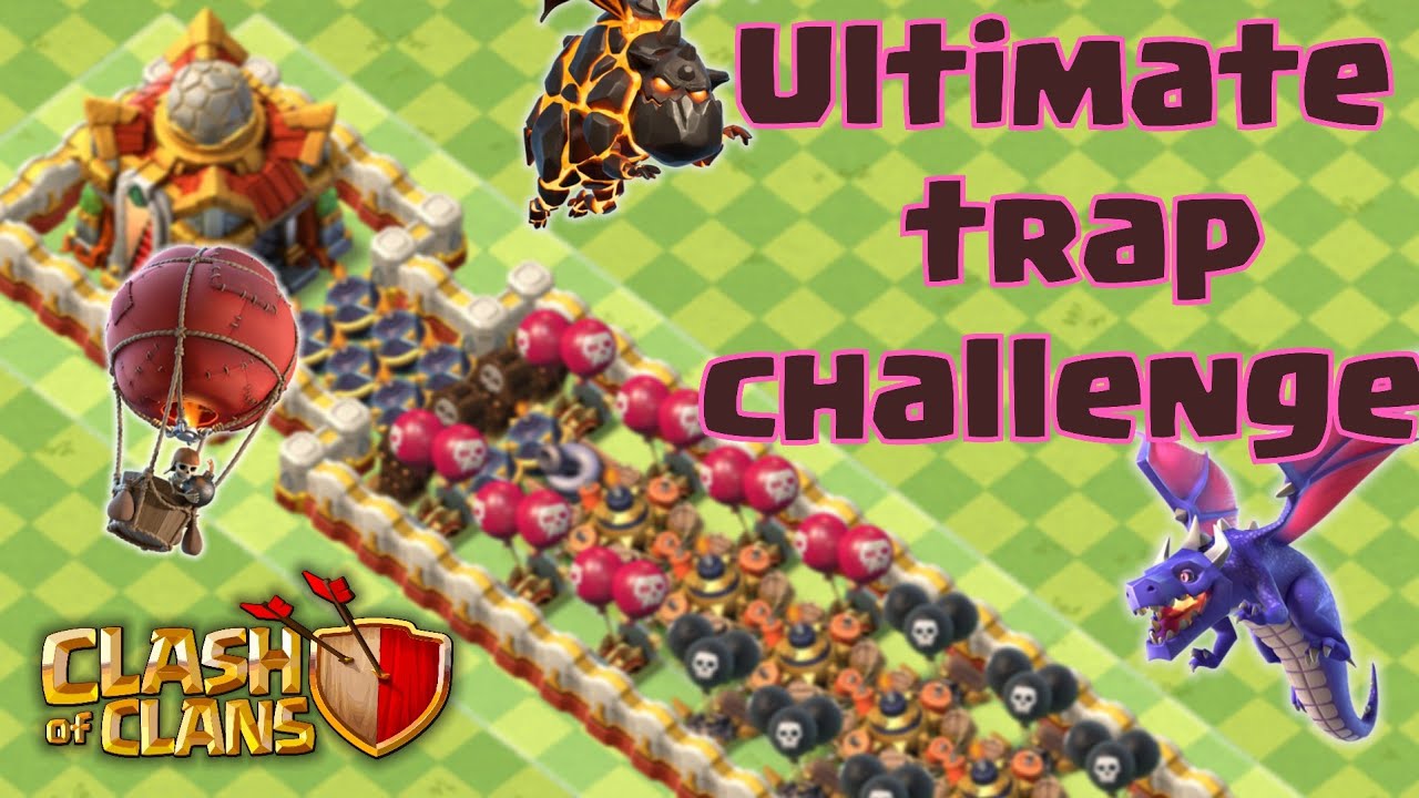 10 from each Troop vs Traps | Ultimate challenge clash of clans - YouTube
