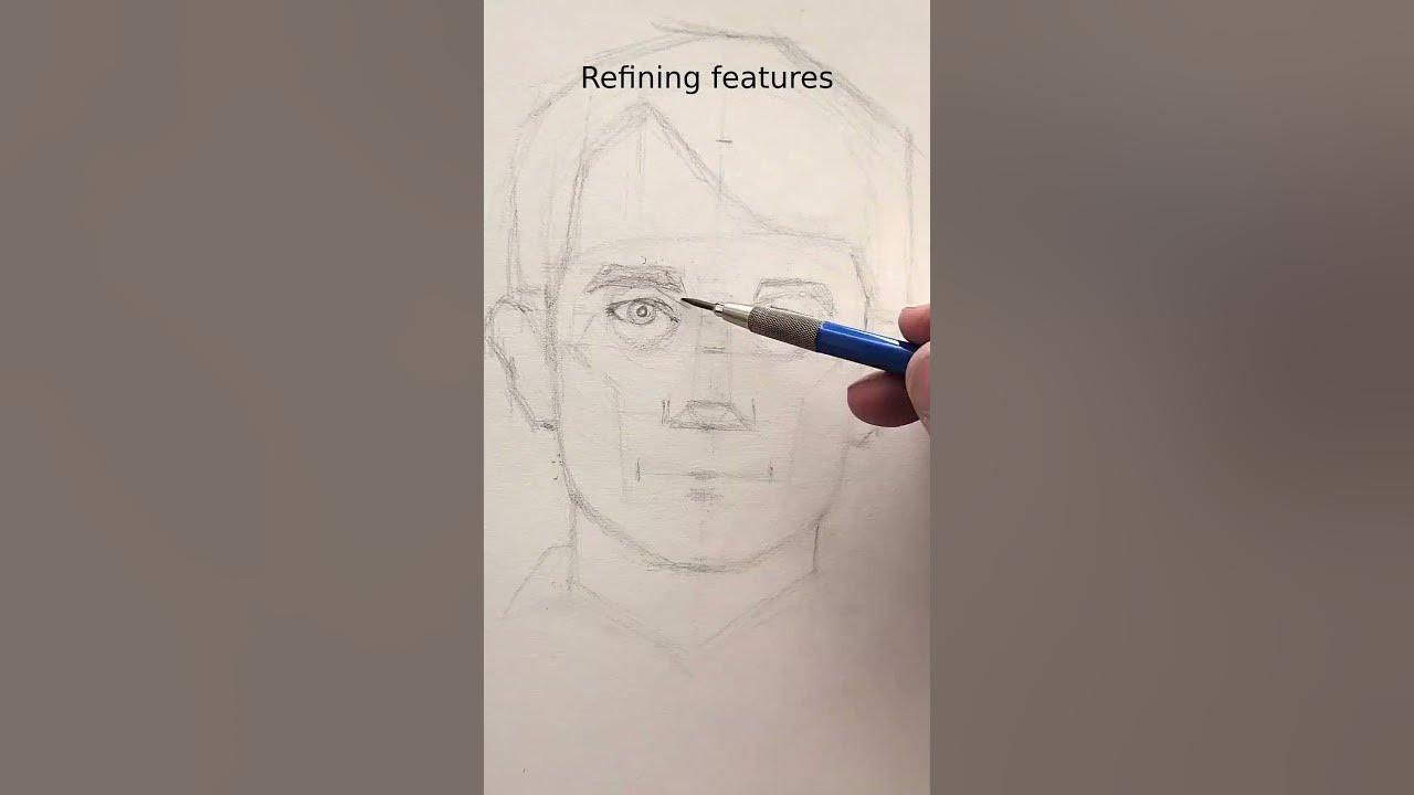 How to Draw a Portrait step by step #Shorts - YouTube