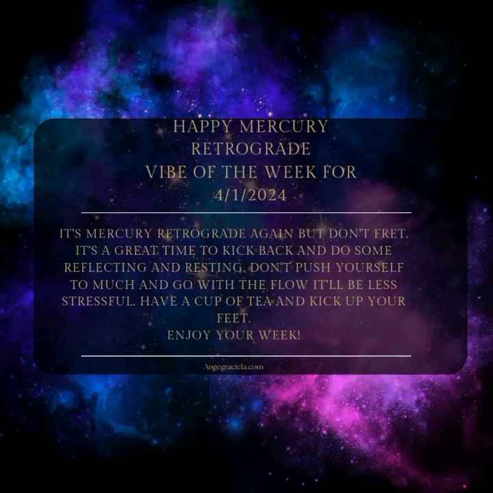 Happy Mercury retrograde ️Vibe of the week 4/1/2024🌿 #intuitivemessage ...