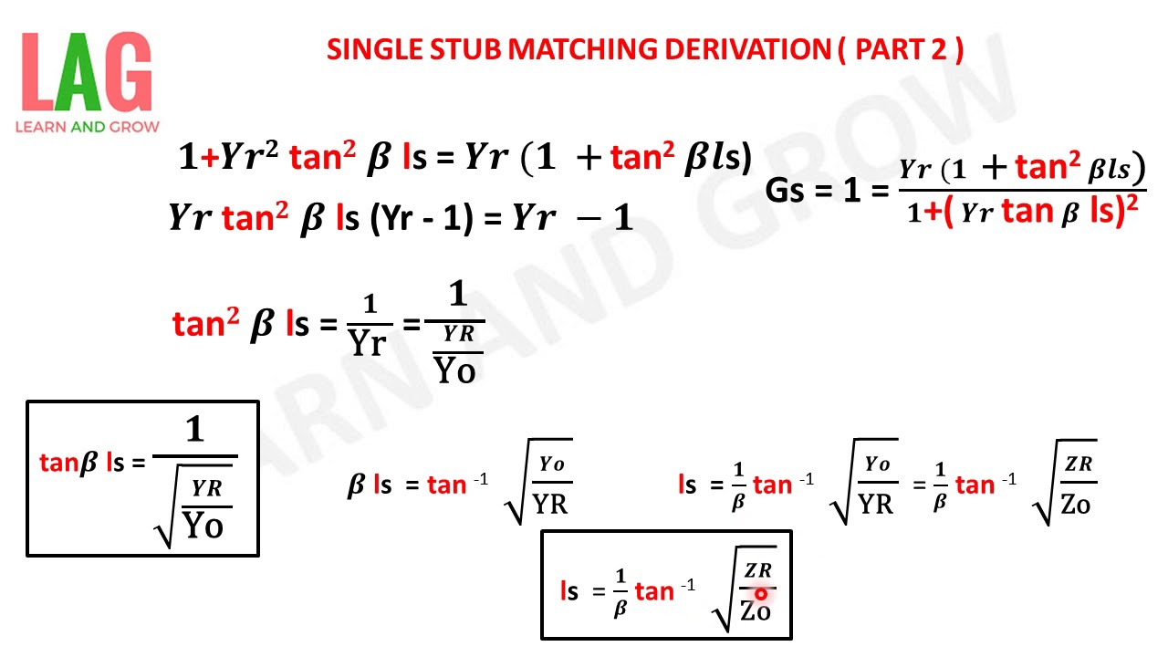 Single Stub Matching Derivation ( Part-2) (Hindi) - YouTube