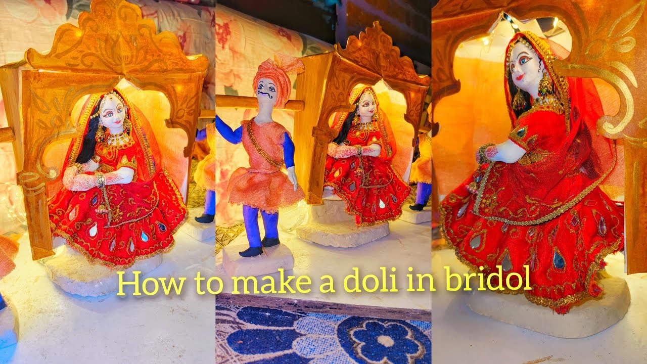 #डोली मे दुल्हन बनाना सीखे,(hand made bride in doli making full video ...