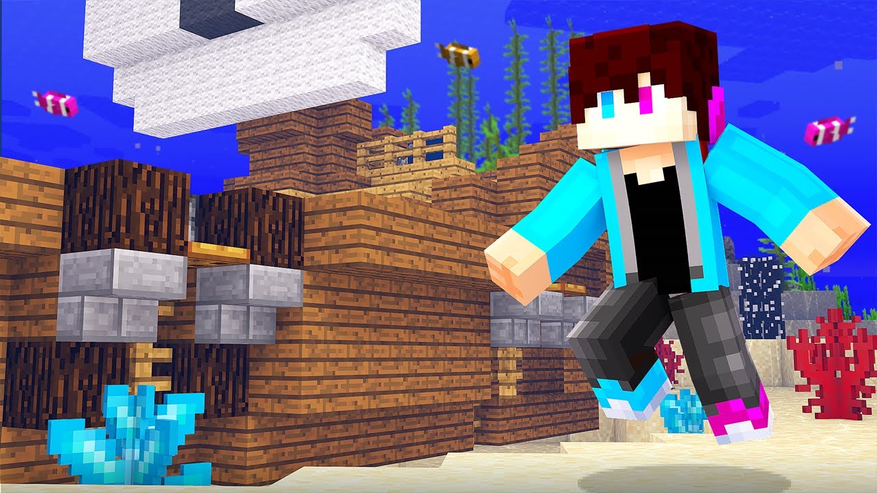 Ik Vond Een GEZONKEN SCHIP In MINECRAFT! (Raft) - YouTube