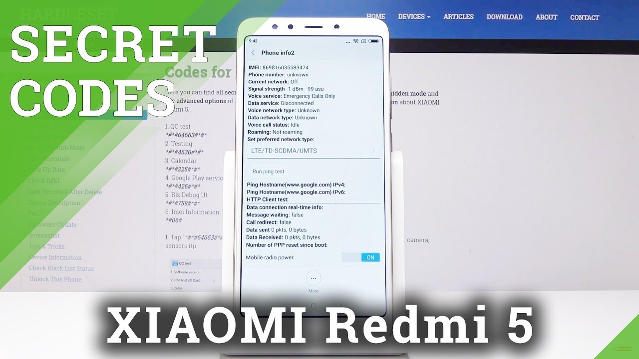 XIAOMI Redmi 5 CODES / Hidden Mode / XIAOMI Secret Menu - YouTube