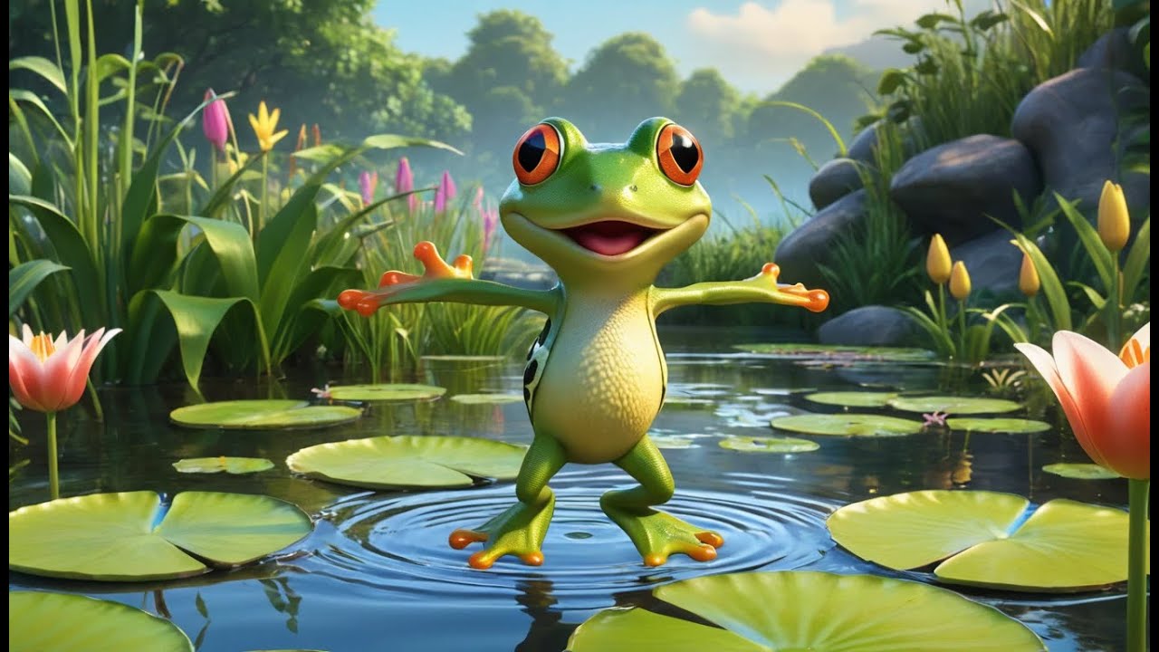 Five Little Frogs Went Hop Hop Hop Rhyme Song | Popular Nursery Rhyme ...