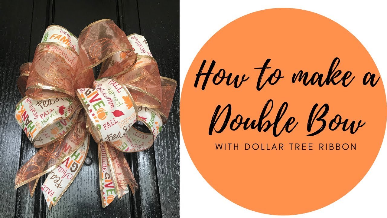 HOW TO MAKE A BOW DOLLAR TREE RIBBON YouTube how-to-make-a-bow-dollar-tree-ribbon-youtube