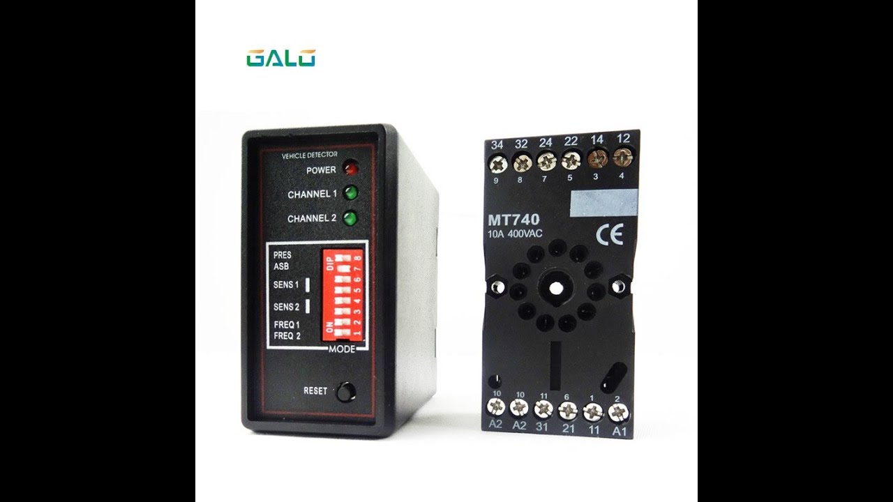 220V Smart Parking Double Channel Vehicle Exit Car Loop Detector PD232 ...