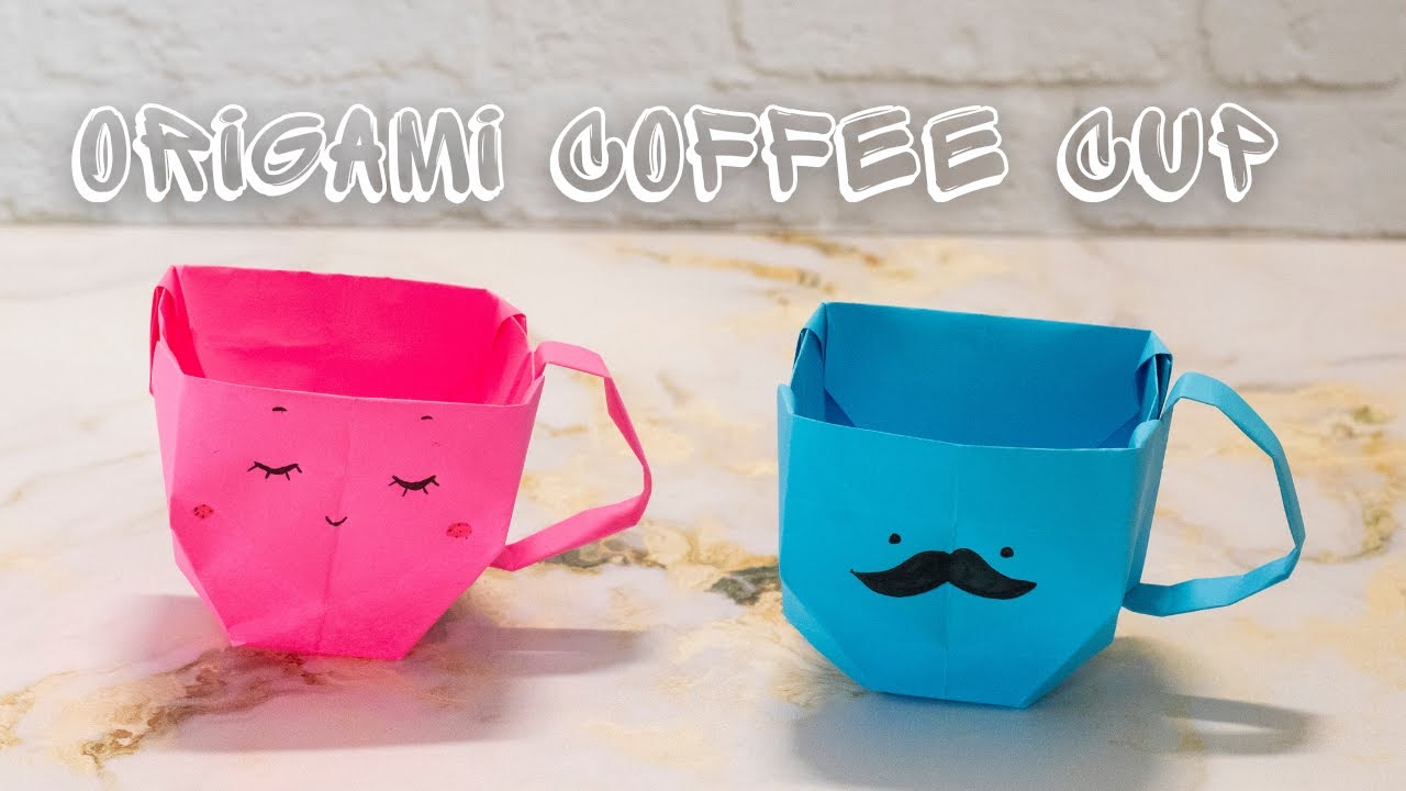 Origami cute coffee cup | DIY Paper mug | Paper 3D Cup | Paper Crafts ...