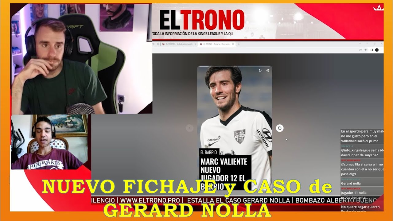 EL TRONO "Porque NO se RESUELVE la SITUACIÓN DE GERARD NOLLA", "NO PAGAN!, #kingsleague - YouTube