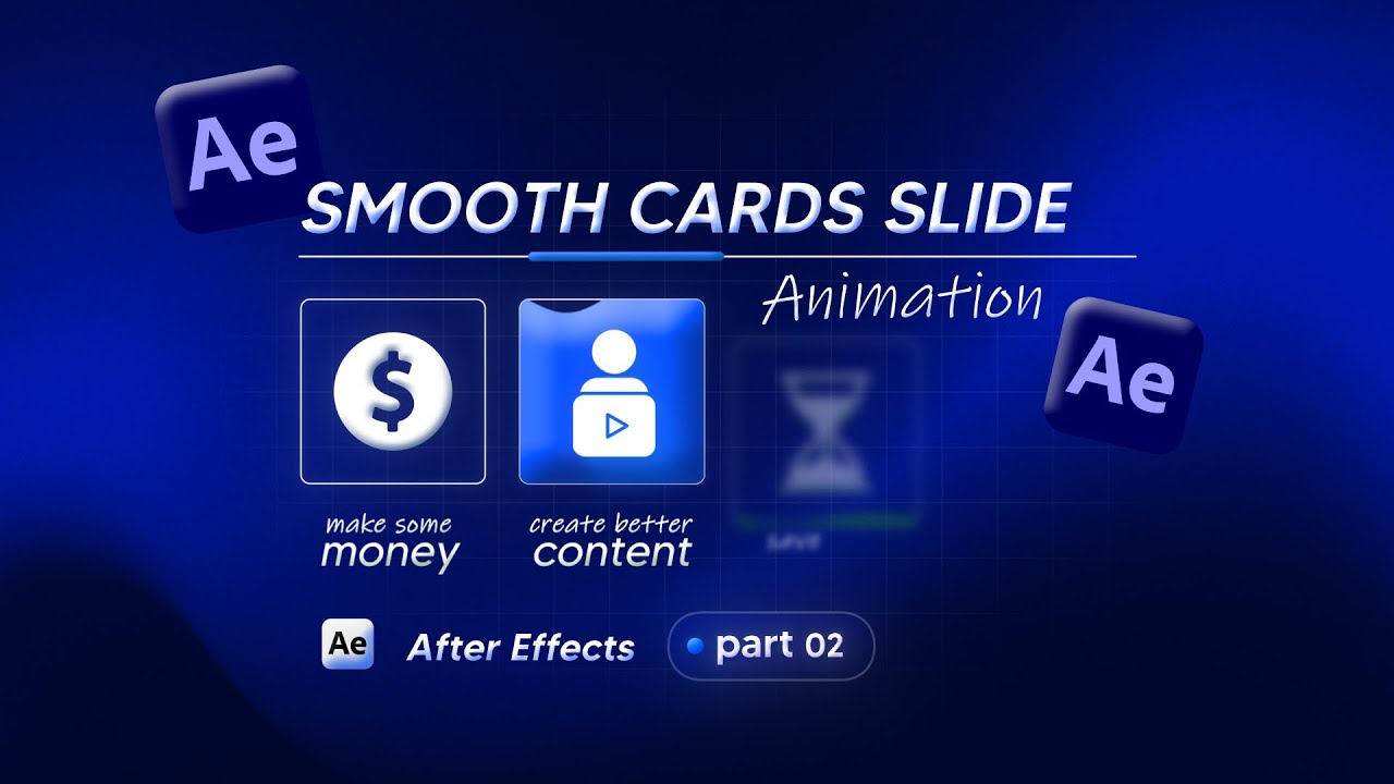 Cards Slide Animation Part 02 (After Effects Tutorial) - YouTube