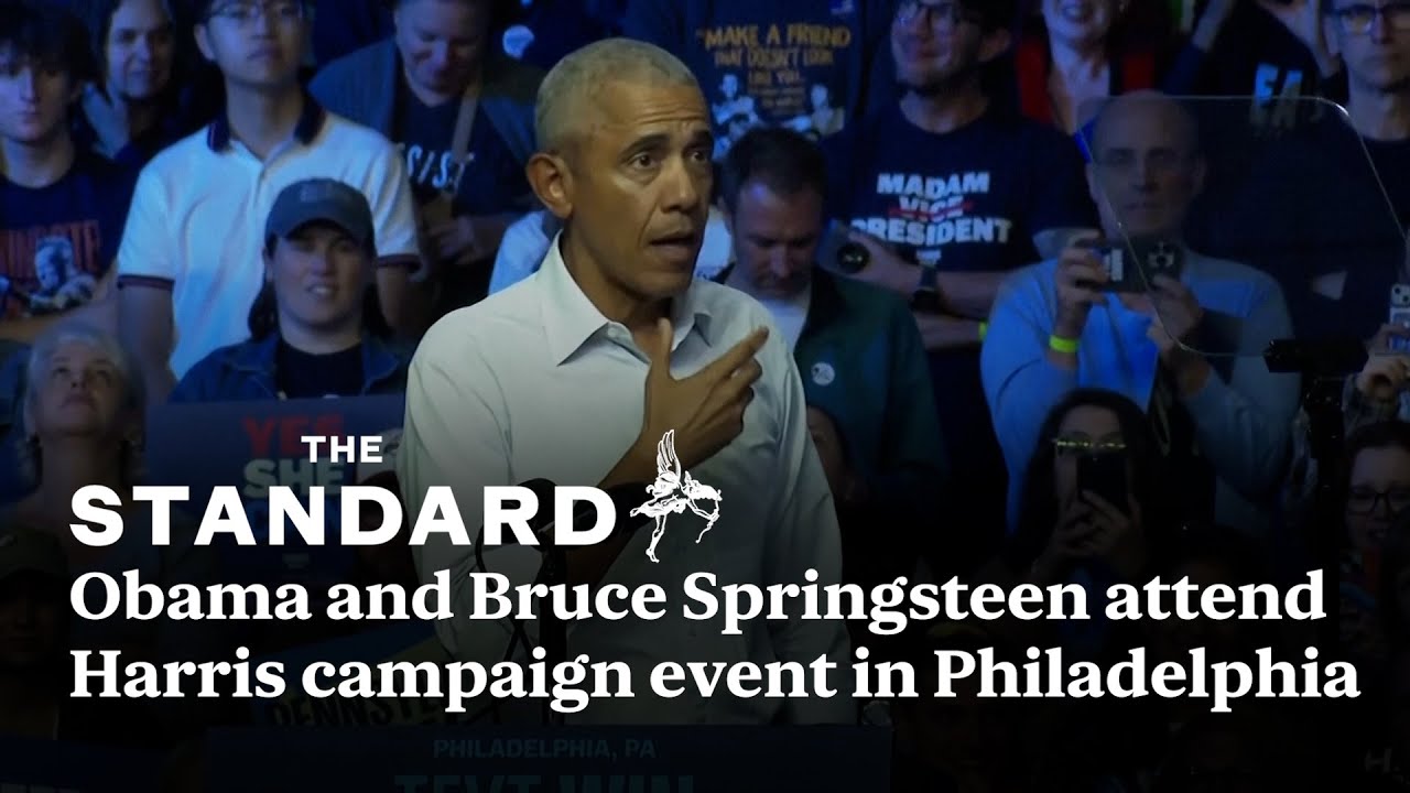 Barack Obama and Bruce Springsteen attend Harris campaign event in ...
